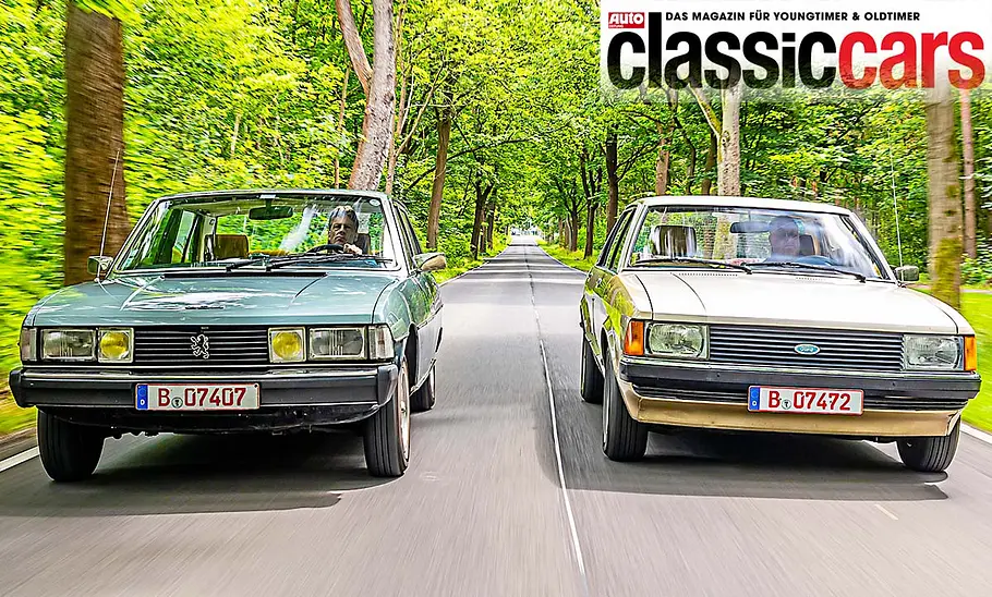 Sechszylinder-Limousinen im Duell: Peugeot 604 & Ford Granada