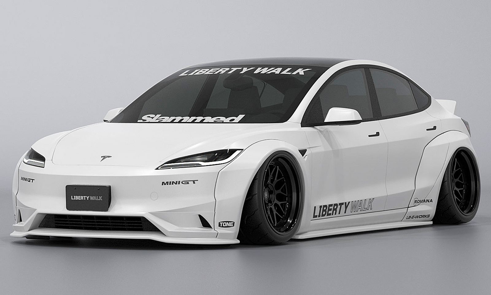 Tesla Model 3: Deftiger Breitbau von Liberty Walk
